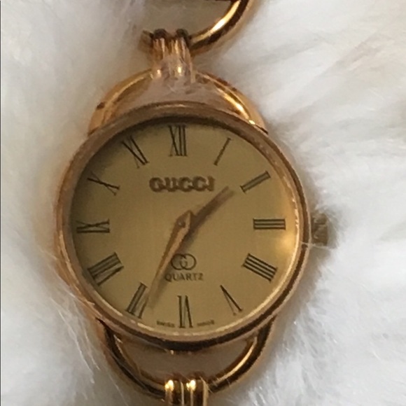 Gucci | Accessories | Authentic Gucci Yellow Gold Watch Made Mid8s ...